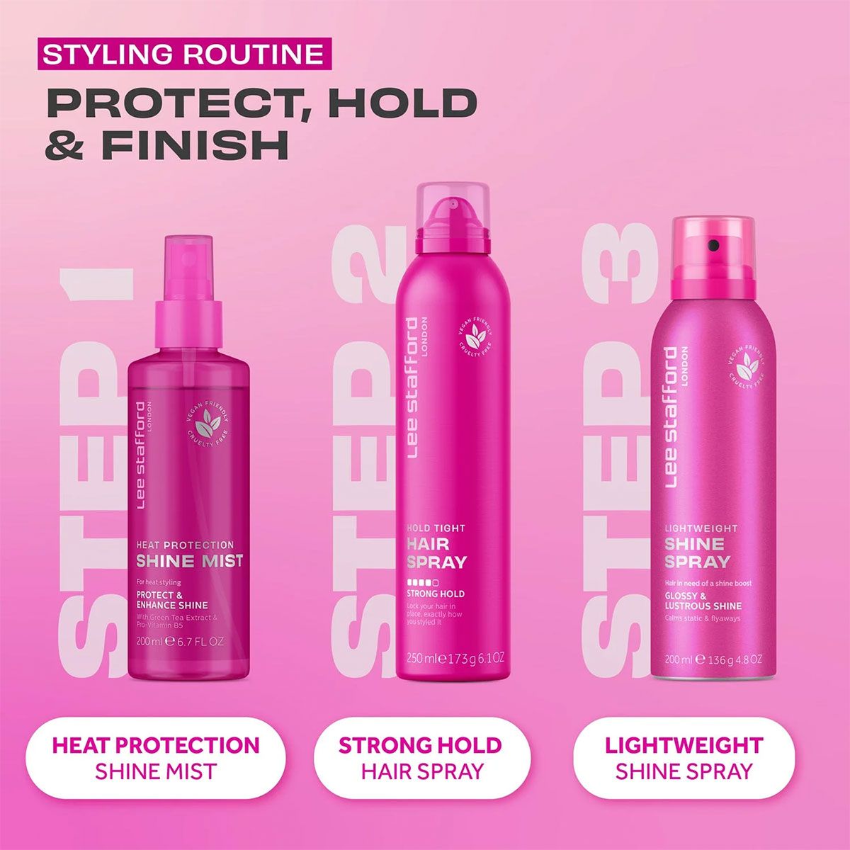 Lee Stafford Original Heat Protection Shine Mist Spray voor Hittebescherming 200 ml - morgen in ...