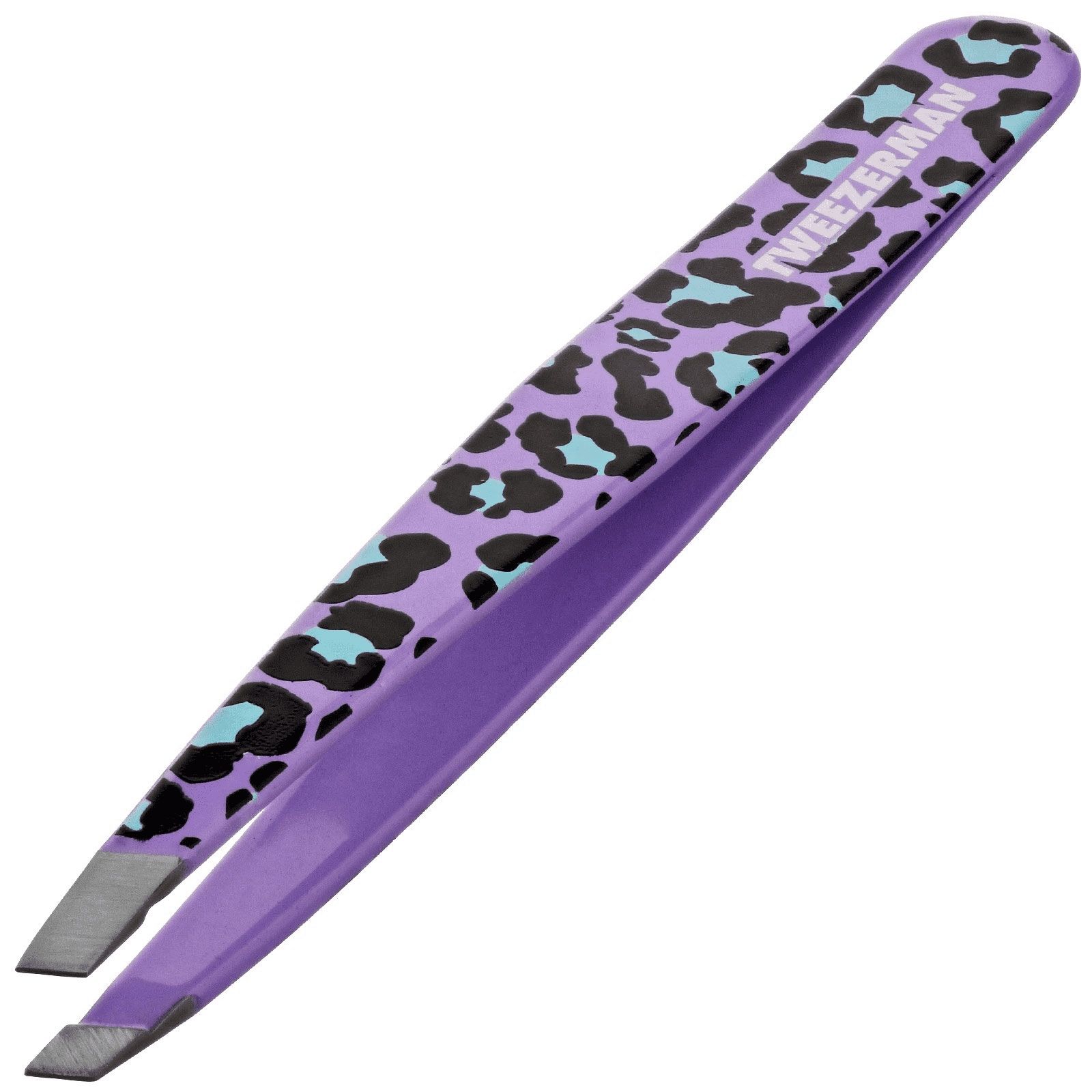 Tweezerman Slant Tweezer Leopard - morgen in huis | Haarshop.nl